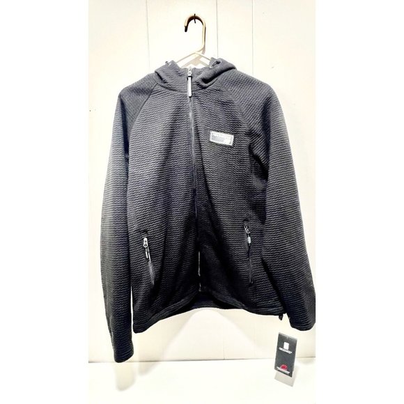 New Balance | Sweaters | New Balance Full Zip Mens Black Hooded Fleece ...
